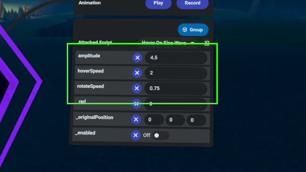 Hover On Sine Wave Code Blocks Asset ShadalVR Creates